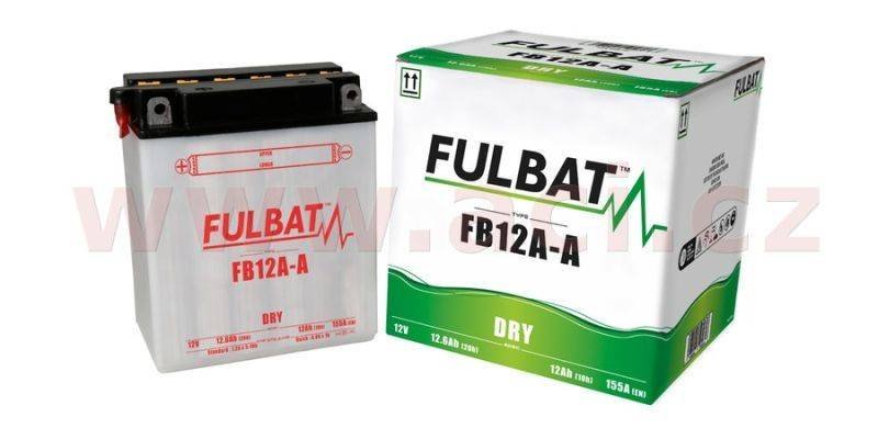 Motobaterie Fulbat 12V, FB12A-A, 12Ah, 155A, konvenční 134x80x160 ...