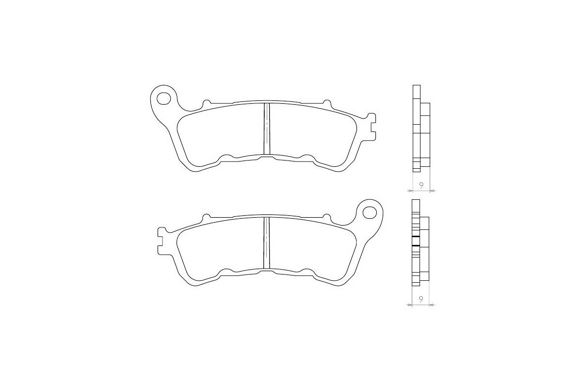 Brenta FT3081 přední organické brzdové destičky na motorku HONDA NT 700 ...