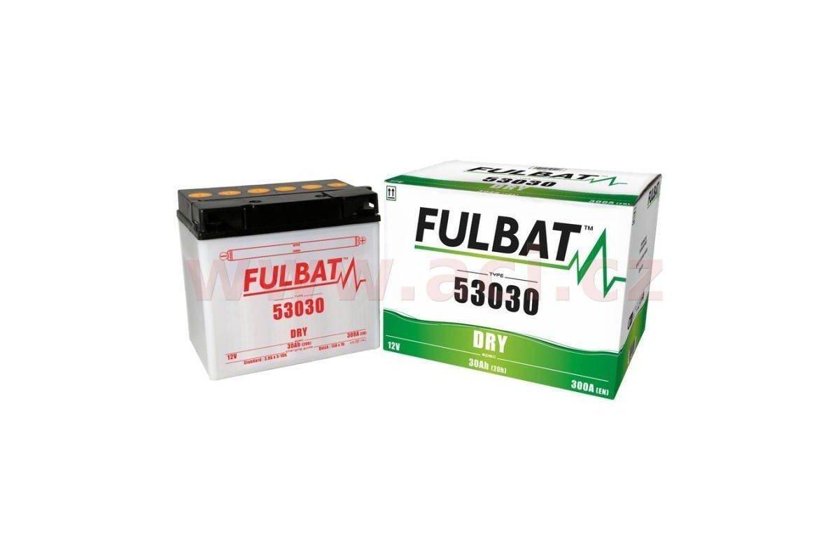 Motobaterie Fulbat 12V, 53030, 30Ah, 300A, pravá konvenční 186x130x171 ...