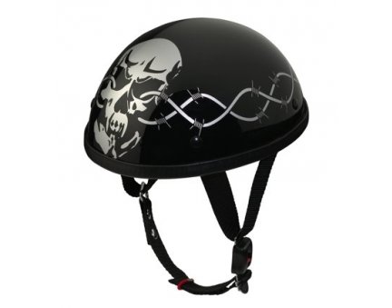 NERVE NH201 chopper helma černá-lebka | Moto oblečení a náhradní díly ...