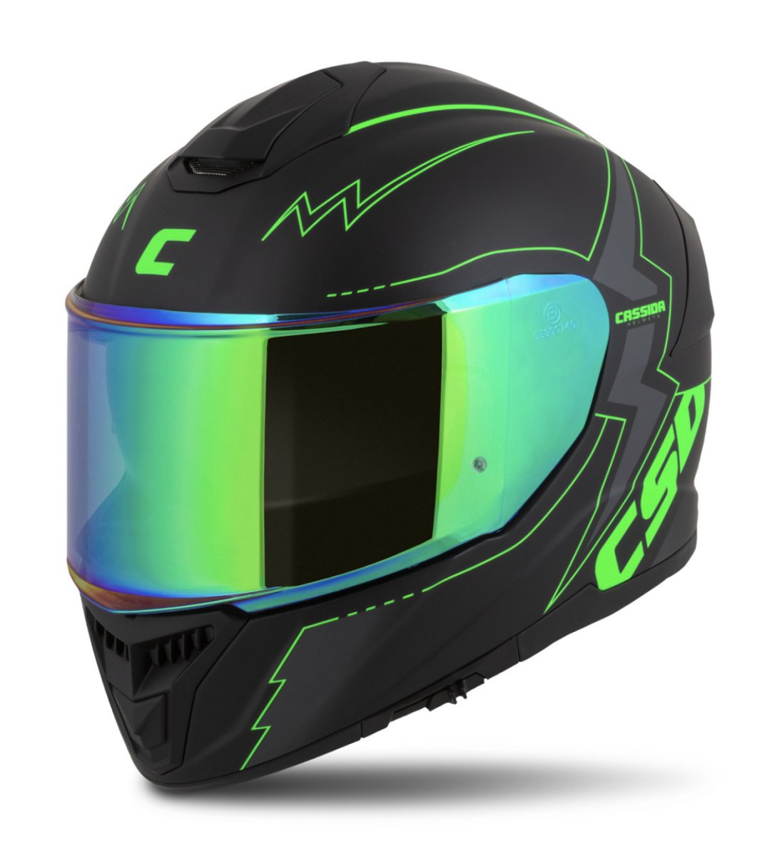 Cassida Integral GT 2.1 FLASH integrální přilba černá / zelená | Moto ...